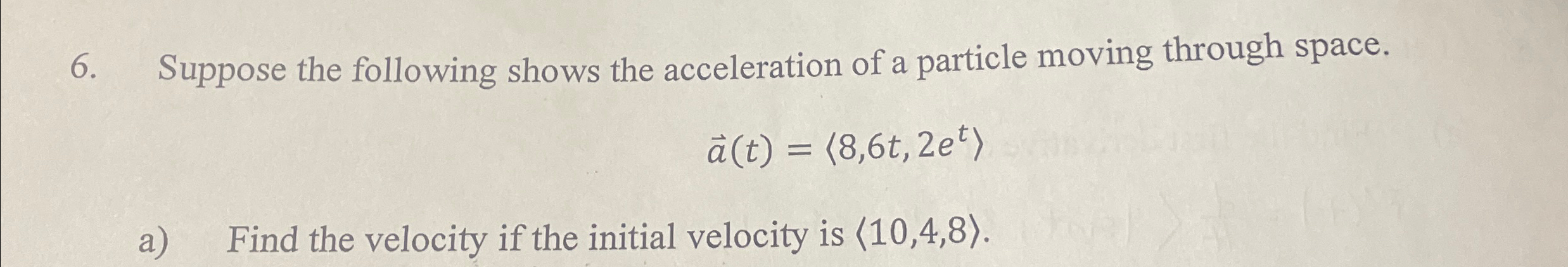 Solved Suppose the following shows the acceleration of a | Chegg.com