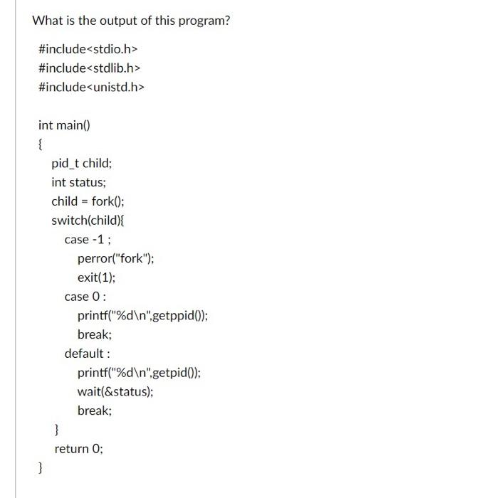 Solved What is the output of this program? #include #include | Chegg.com