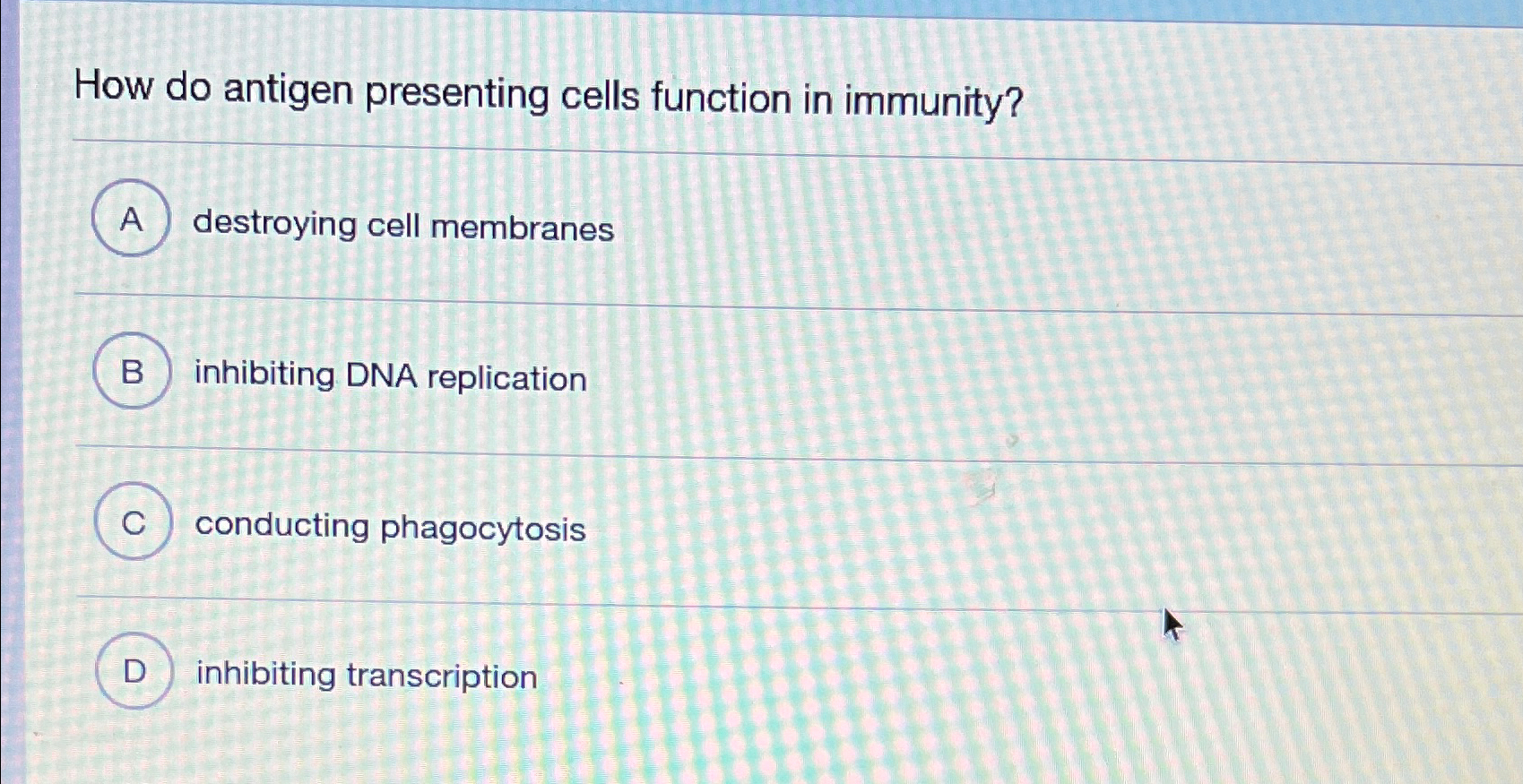 Solved How do antigen presenting cells function in | Chegg.com