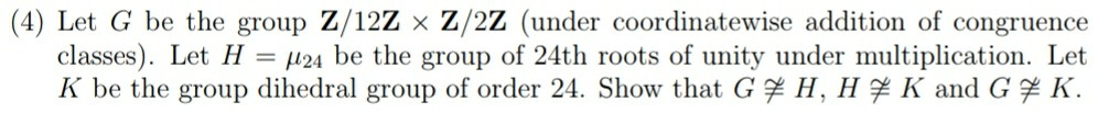 Solved (4) Let G be the group Z/12Z Z/2Z (under | Chegg.com