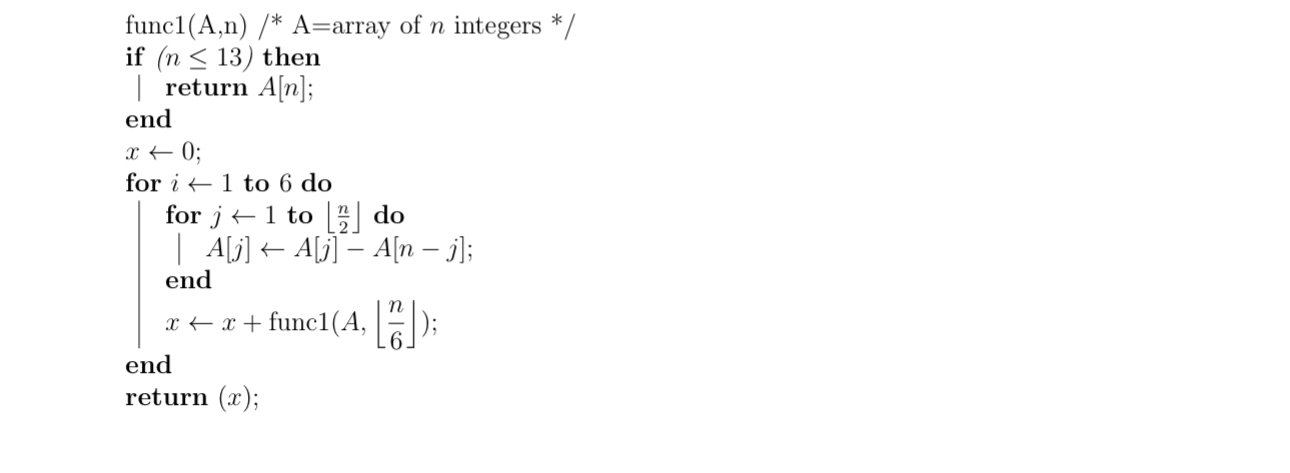 Solved Give the asymptotic running time in theta notation | Chegg.com