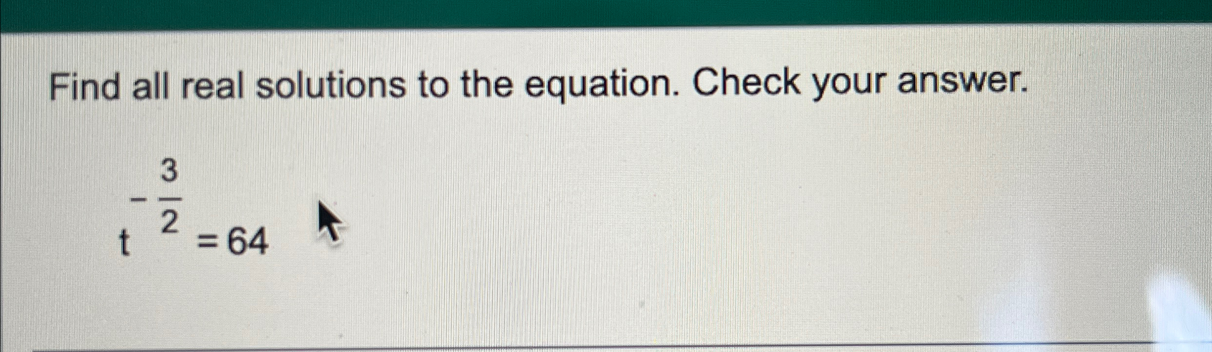 Solved Find all real solutions to the equation. Check your | Chegg.com