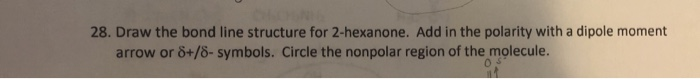 Solved 28. Draw the bond line structure for 2-hexanone. Add | Chegg.com