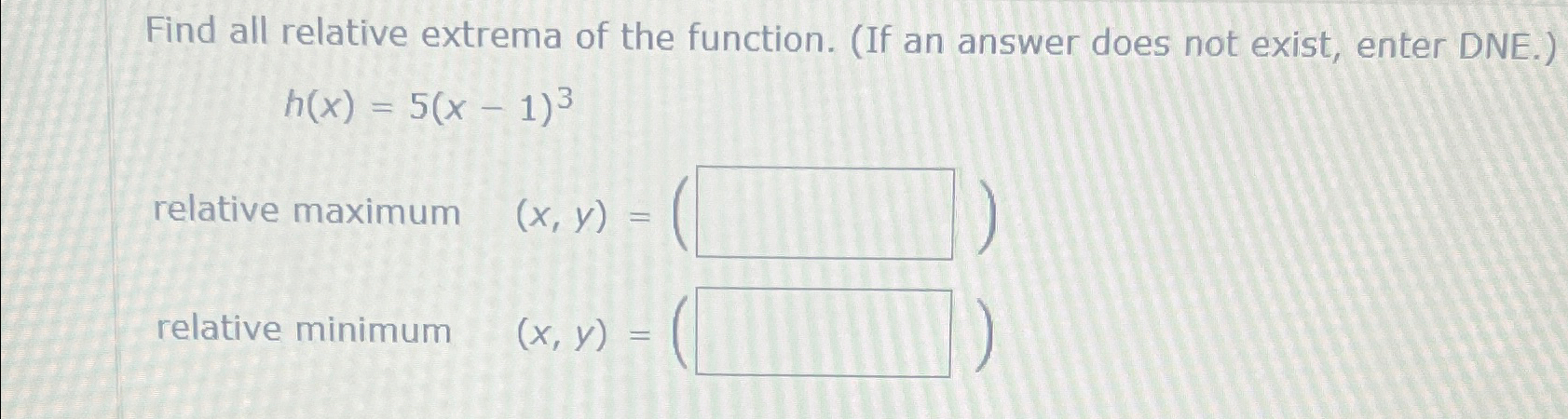 Solved Find all relative extrema of the function. (If an | Chegg.com