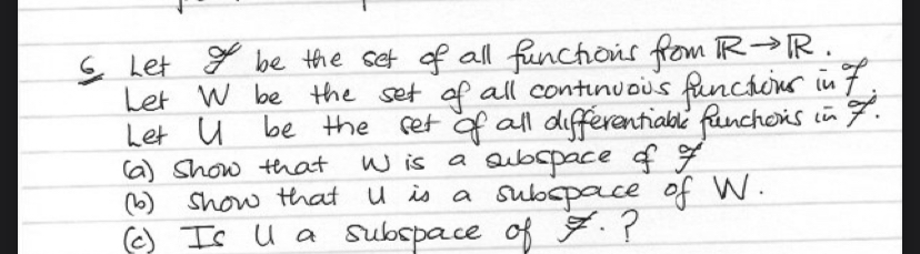 Solved Let F ﻿be the set of all functions from R→R.Let W ﻿be | Chegg.com