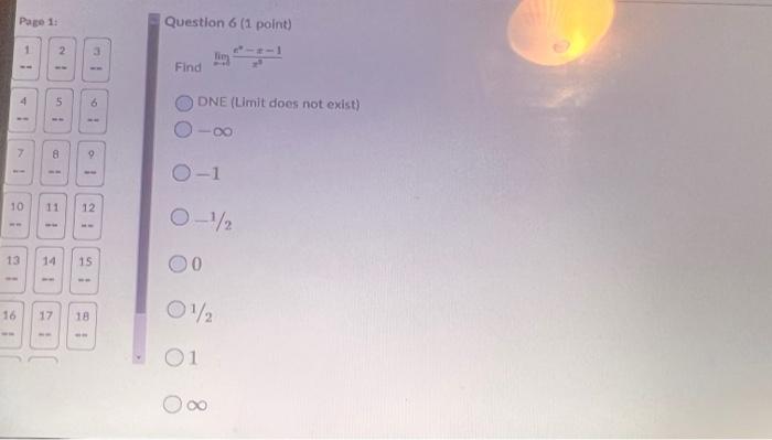 Solved Question 6 ( 1 point) Find limx→1x3xx−x−1 DNE (Limit | Chegg.com