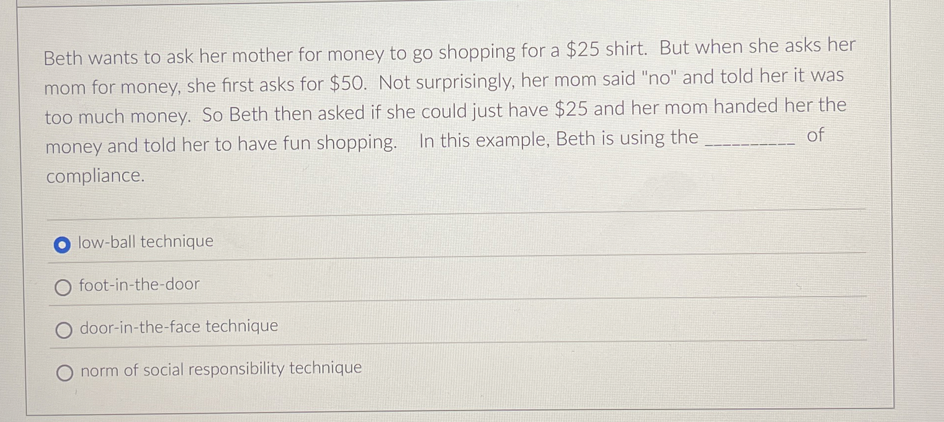 Solved Beth wants to ask her mother for money to go shopping | Chegg.com