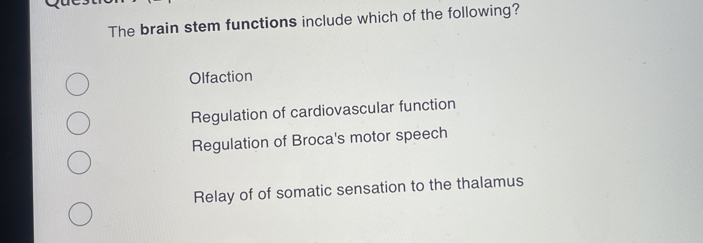 High Quality SOLUTION The brain stem functions include which of the | Chegg.com