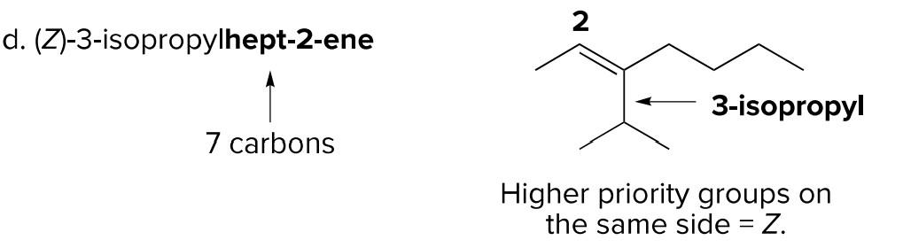 Solved (z)-3-isopropylhept-2-ene I don't understand why the | Chegg.com