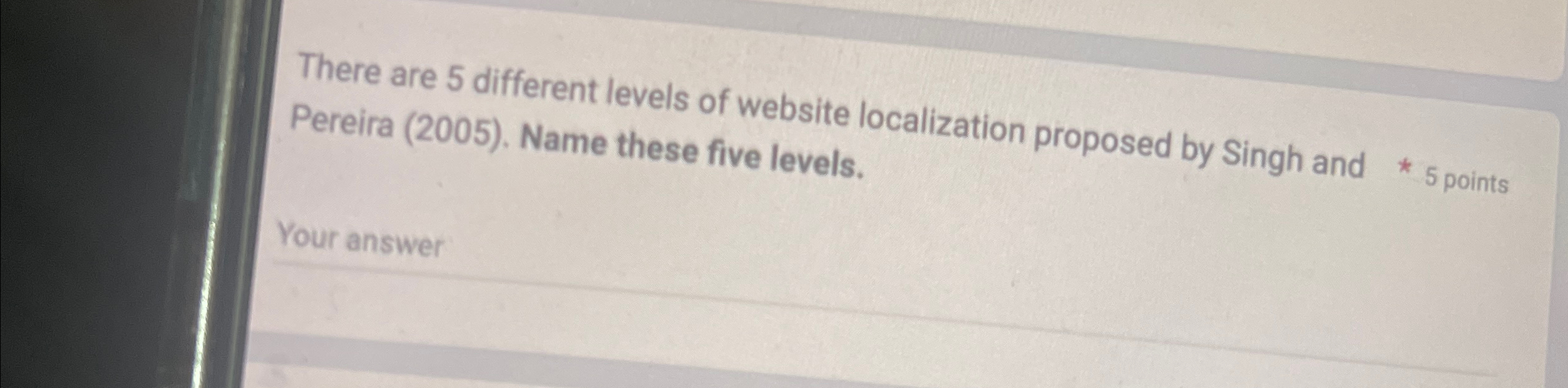 Solved There are 5 ﻿different levels of website localization | Chegg.com