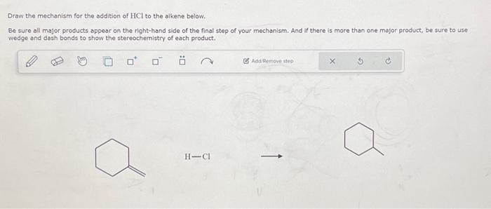 Solved a+aThe following chemical equation is for an addition | Chegg.com