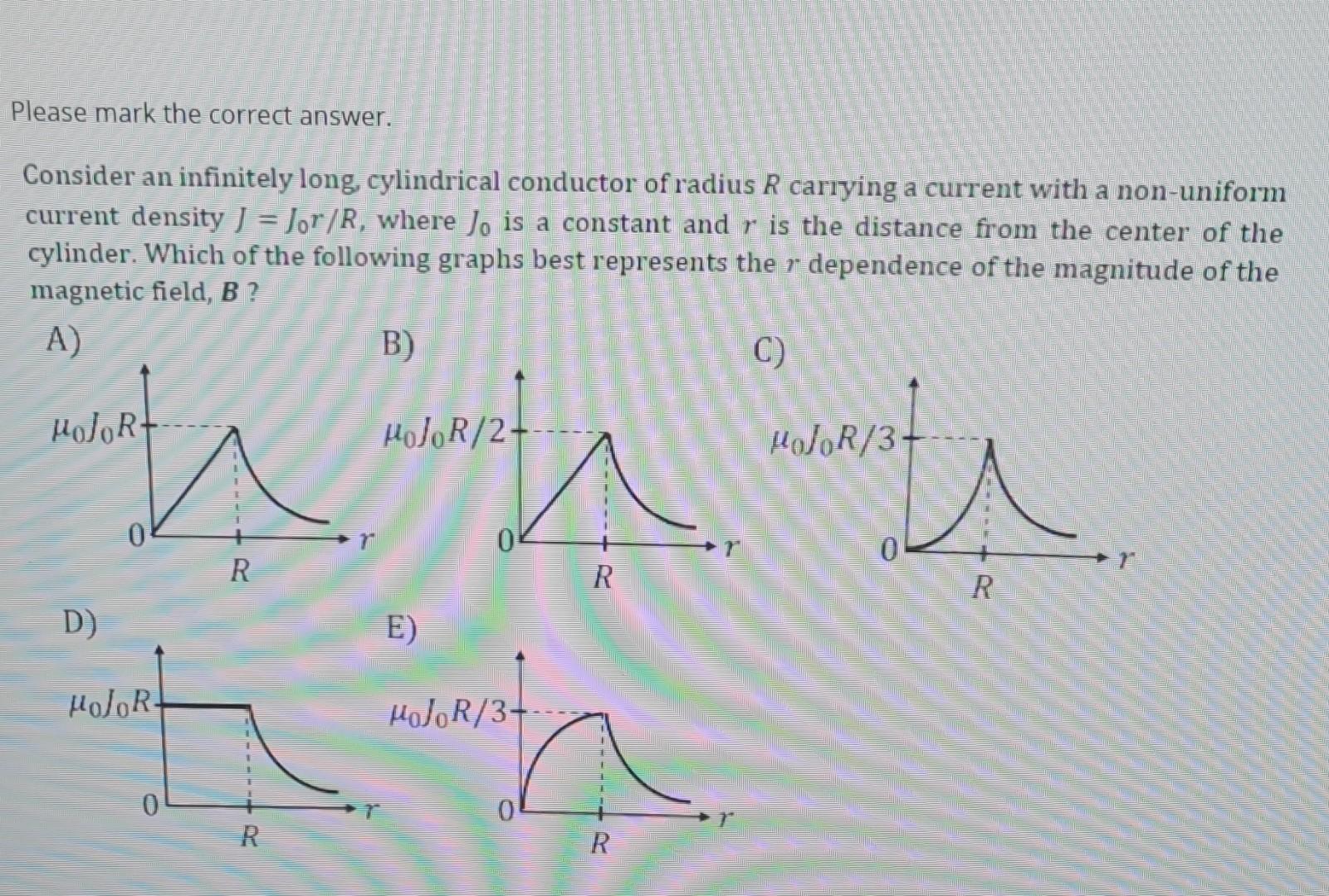 Solved Consider an infinitely long, cylindrical conductor of | Chegg.com