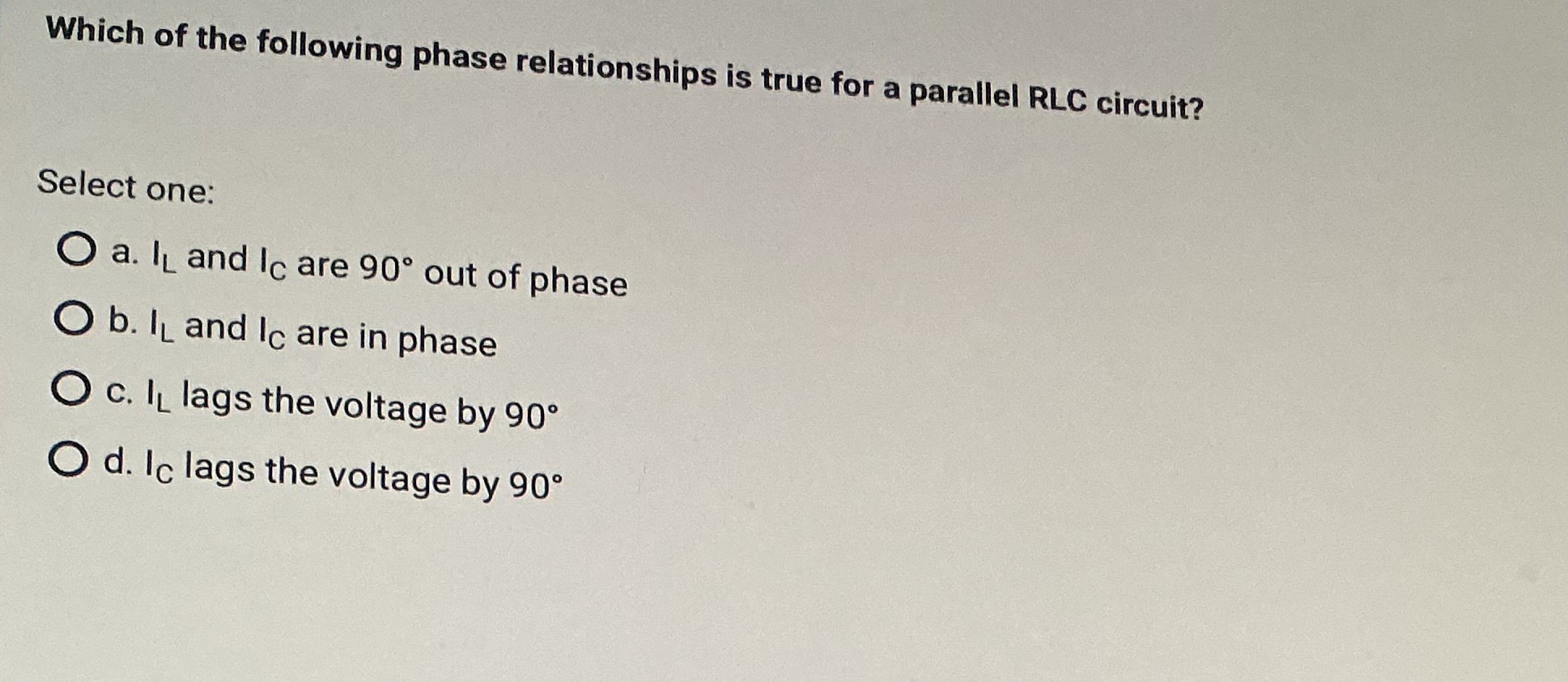 Solved Which of the following phase relationships is true | Chegg.com
