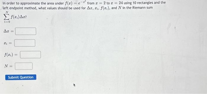 Solved In order to approximate the area under \\( | Chegg.com