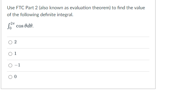 Solved Use FTC Part 2 (also known as evaluation theorem) ﻿to | Chegg.com