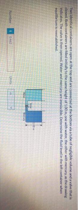 Solved Two identical containers are open at the top and are | Chegg.com