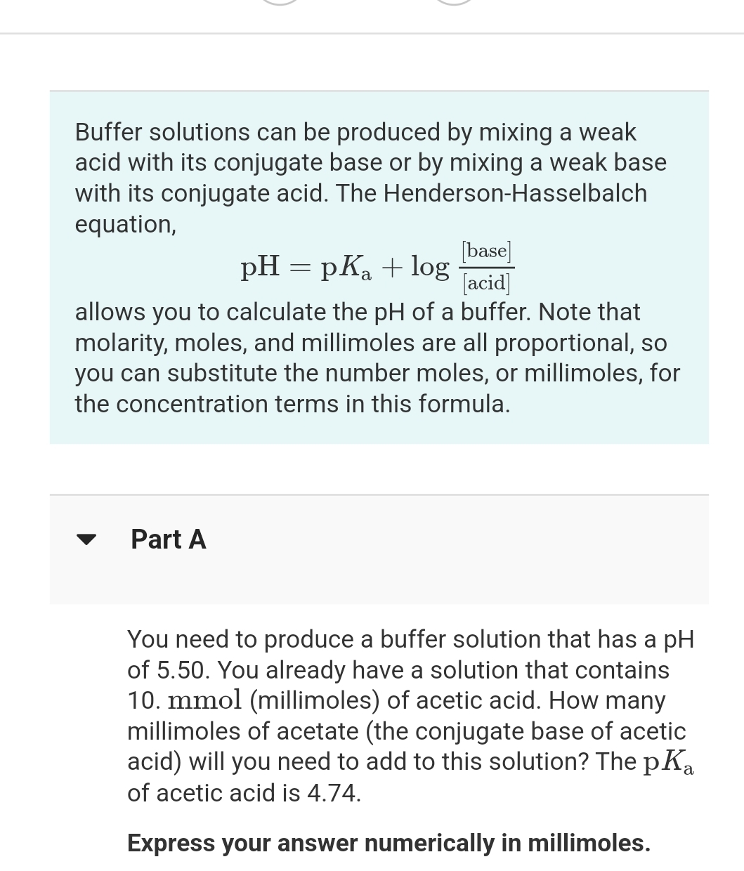 Solved Buffer solutions can be produced by mixing a weakacid | Chegg.com
