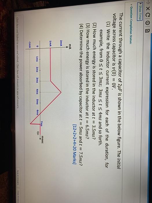Solved > XCO Show Timer * Question Completion Status: The | Chegg.com