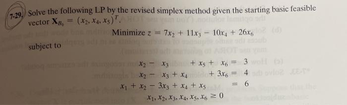 Solved 7-29, Solve the following LP by the revised simplex | Chegg.com
