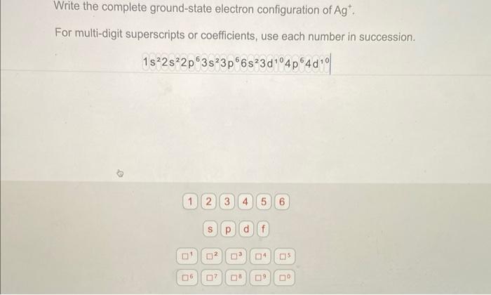 Solved Write The Complete Ground State Electron