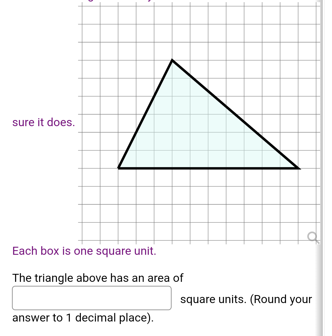 Solved Each box is one square unit.The triangle above has an | Chegg.com