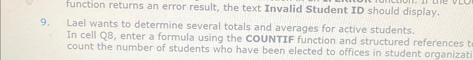 Solved function returns an error result, the text Invalid | Chegg.com