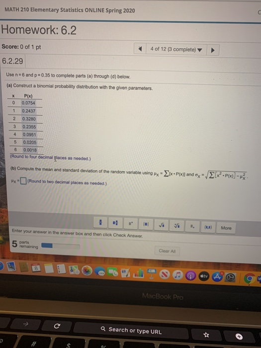 Solved MATH 210 Elementary Statistics ONLINE Spring 2020 | Chegg.com