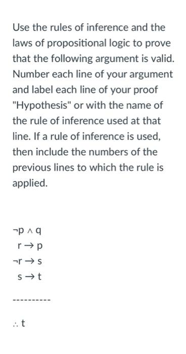 Solved Use the rules of inference and the laws of | Chegg.com