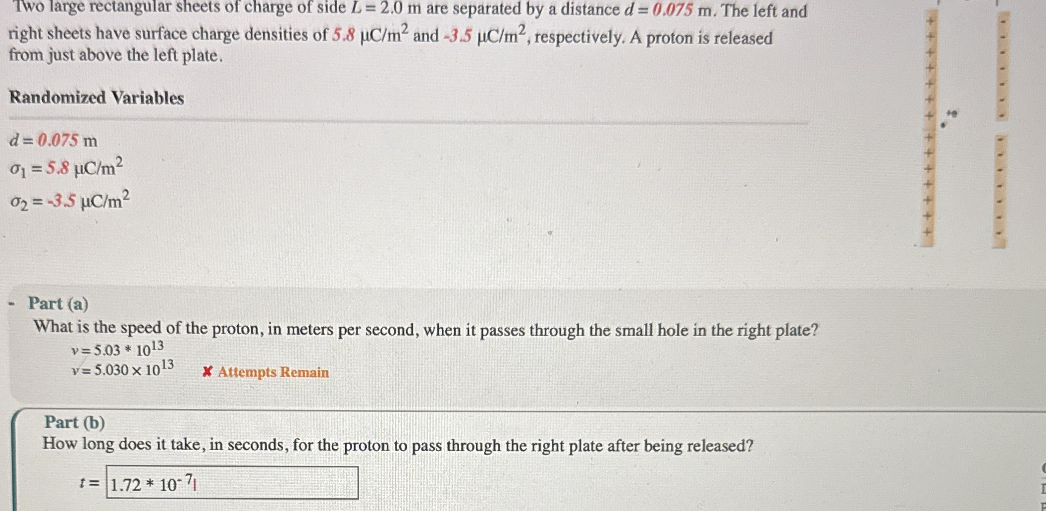 Solved Two large rectangular sheets of charge of side L=2.0m | Chegg.com