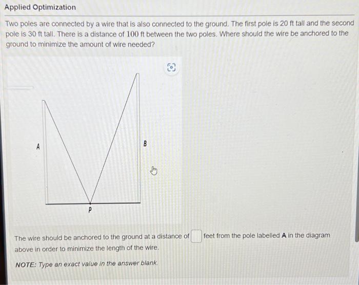 Solved Two poles are connected by a wire that is also | Chegg.com
