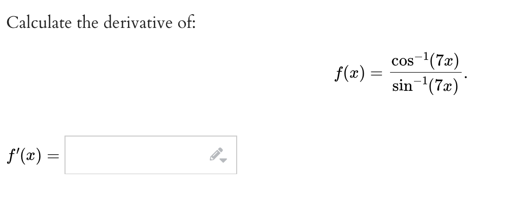 Solved Calculate the derivative | Chegg.com