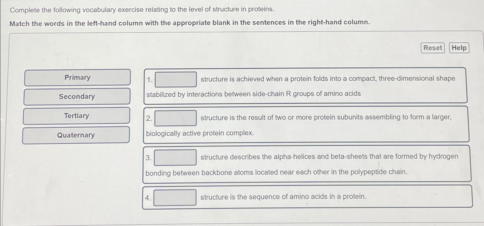 Solved Complete the following vocabulary exercise relating | Chegg.com
