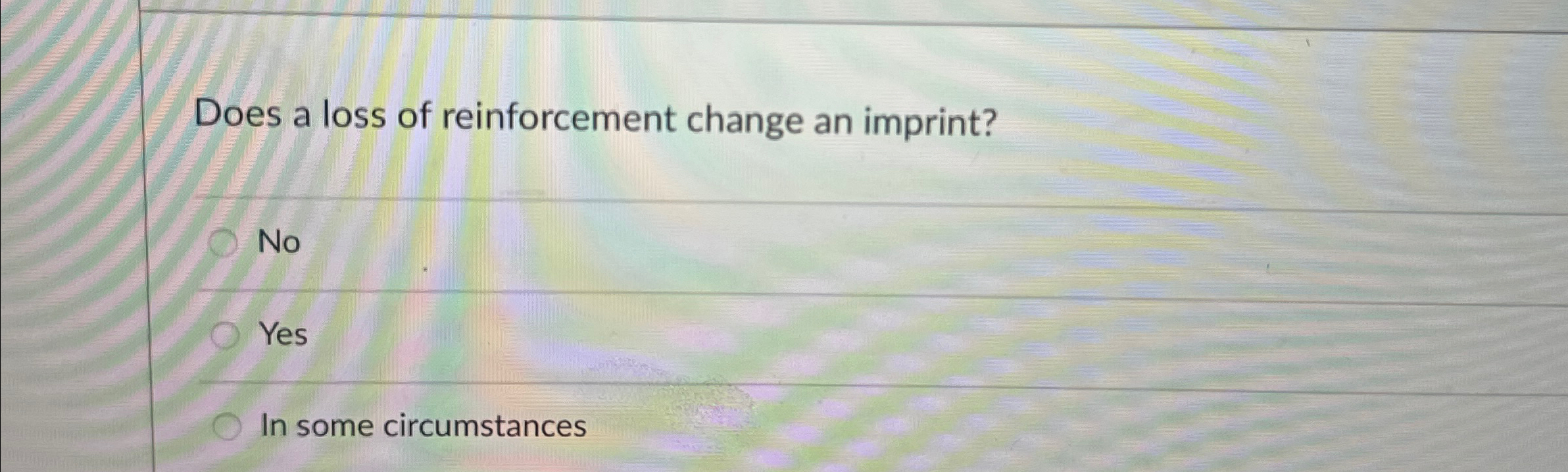 Solved Does a loss of reinforcement change an | Chegg.com