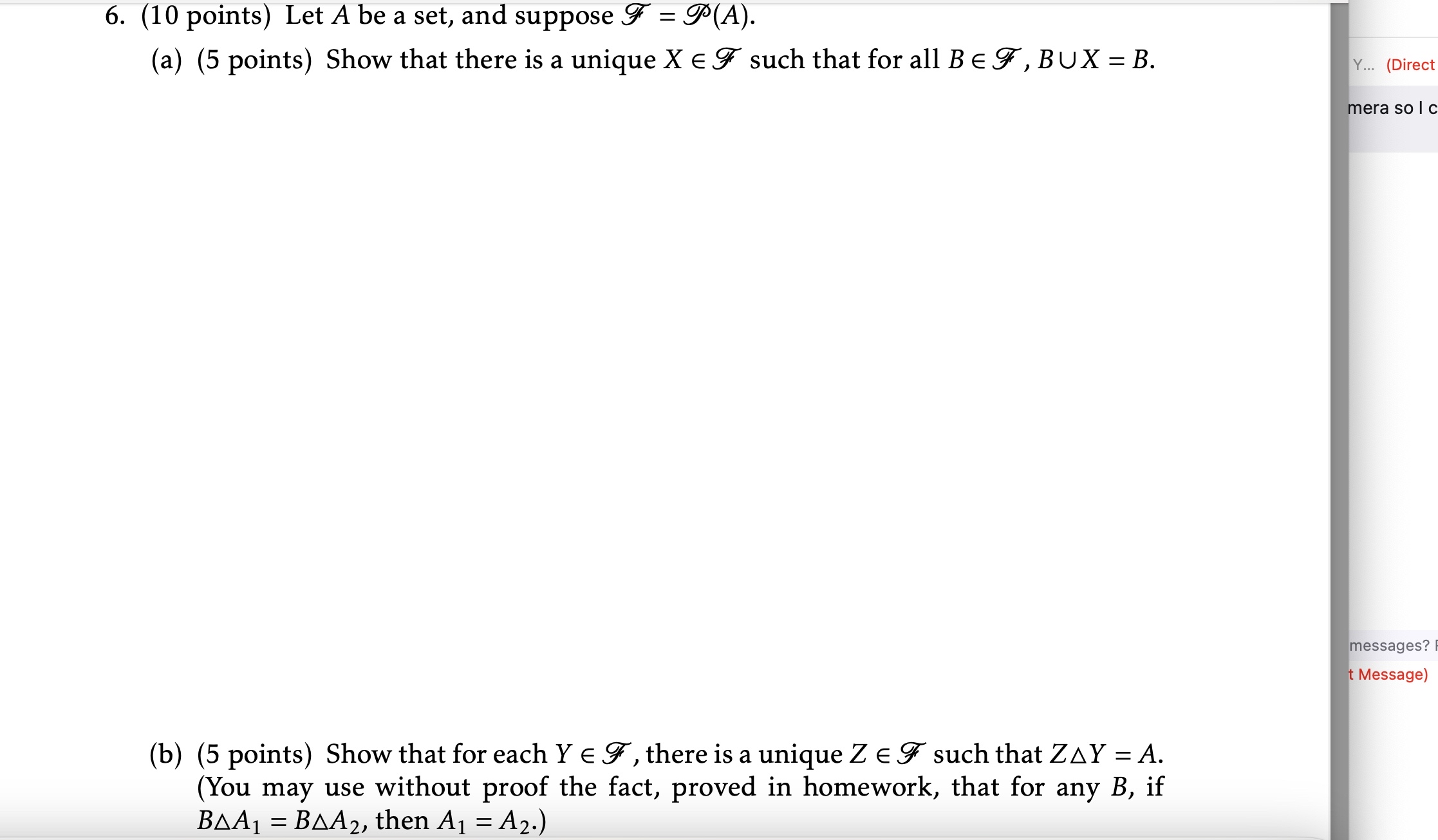 Solved (10 ﻿points) ﻿Let A ﻿be a set, and suppose | Chegg.com