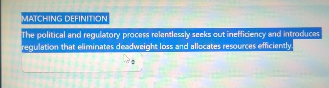 Solved MATCHING DEFINITIONThe political and regulatory | Chegg.com
