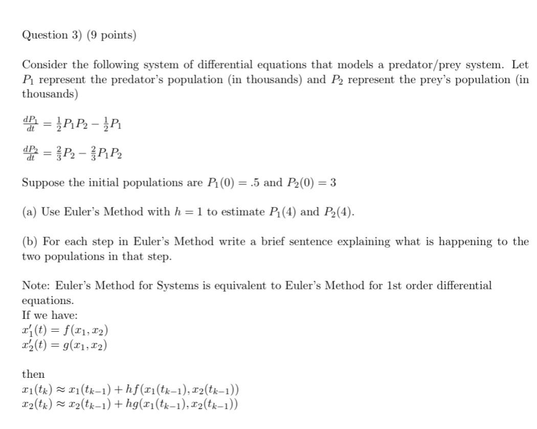 Solved Question 3) (9 points)Consider the following system | Chegg.com Solved Question 3) (9 points)Consider the following system | Chegg.com