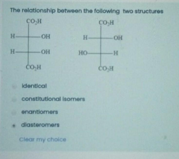 Solved The relationship between the following two structures | Chegg.com
