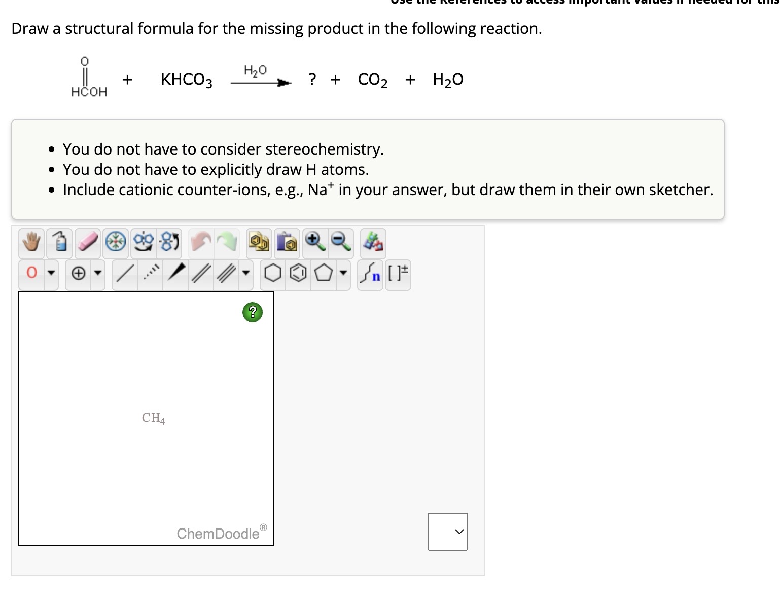Solved Draw a structural formula for the missing product in | Chegg.com