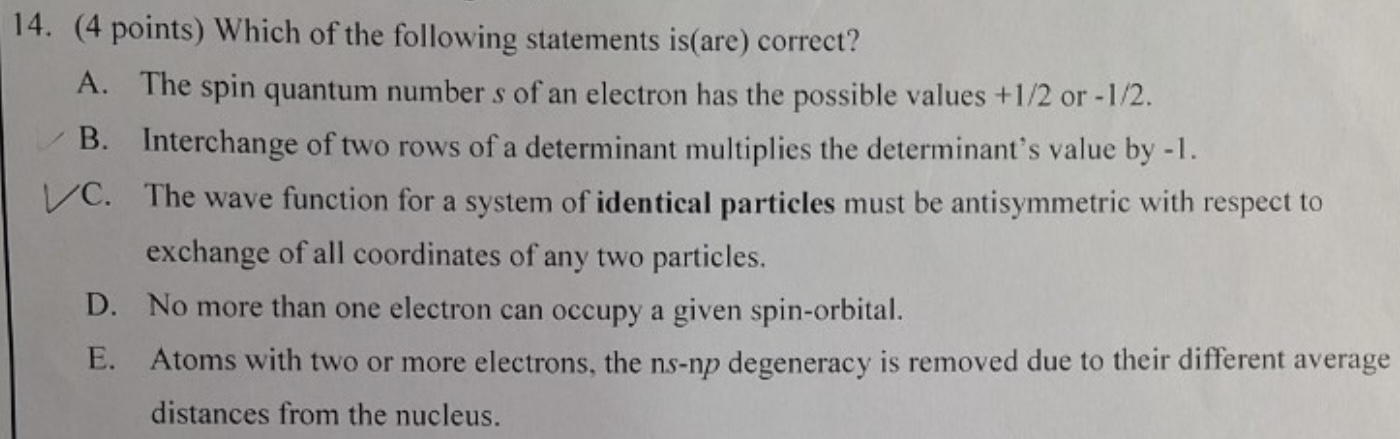 Solved (4 ﻿points) ﻿Which of the following statements | Chegg.com
