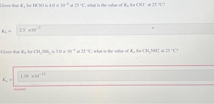 Solved Given that Ka for HClO is 4.0×10−8 at 25∘C, what is | Chegg.com