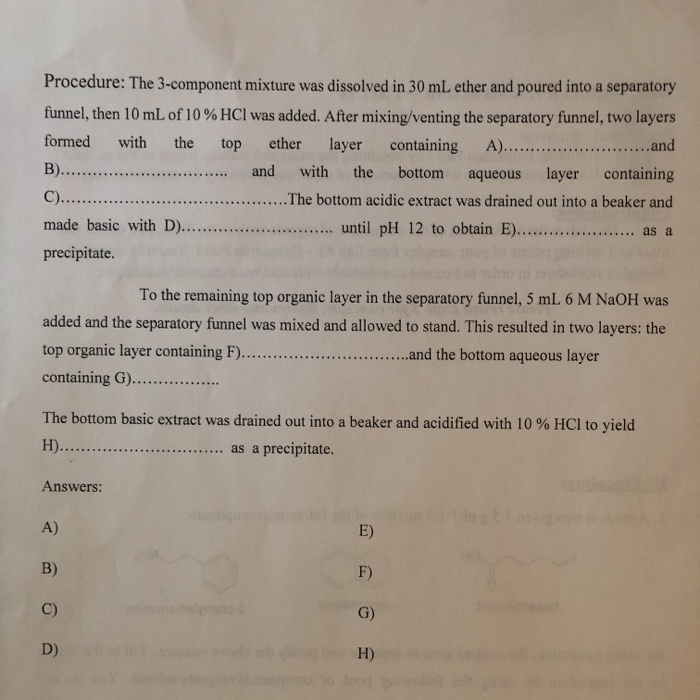 Solved Lab Report #4: Extraction - Part II Experiment | Chegg.com