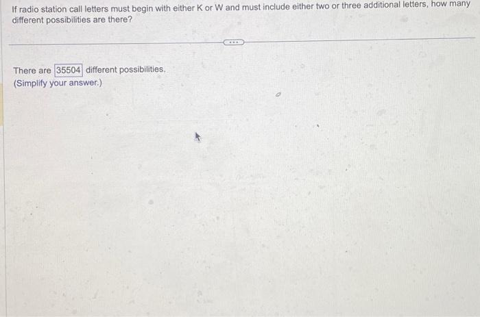 Solved If radio station call letters must begin with either | Chegg.com