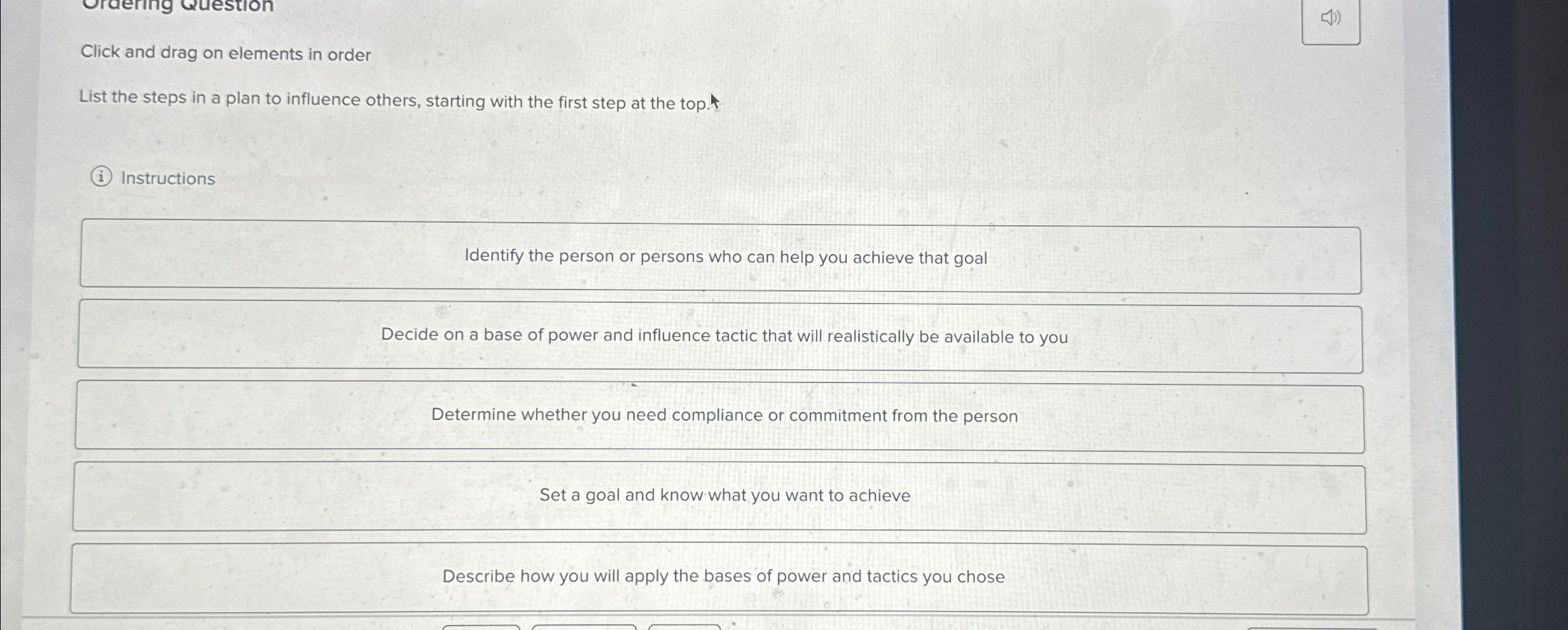 Solved Click and drag on elements in orderList the steps in | Chegg.com