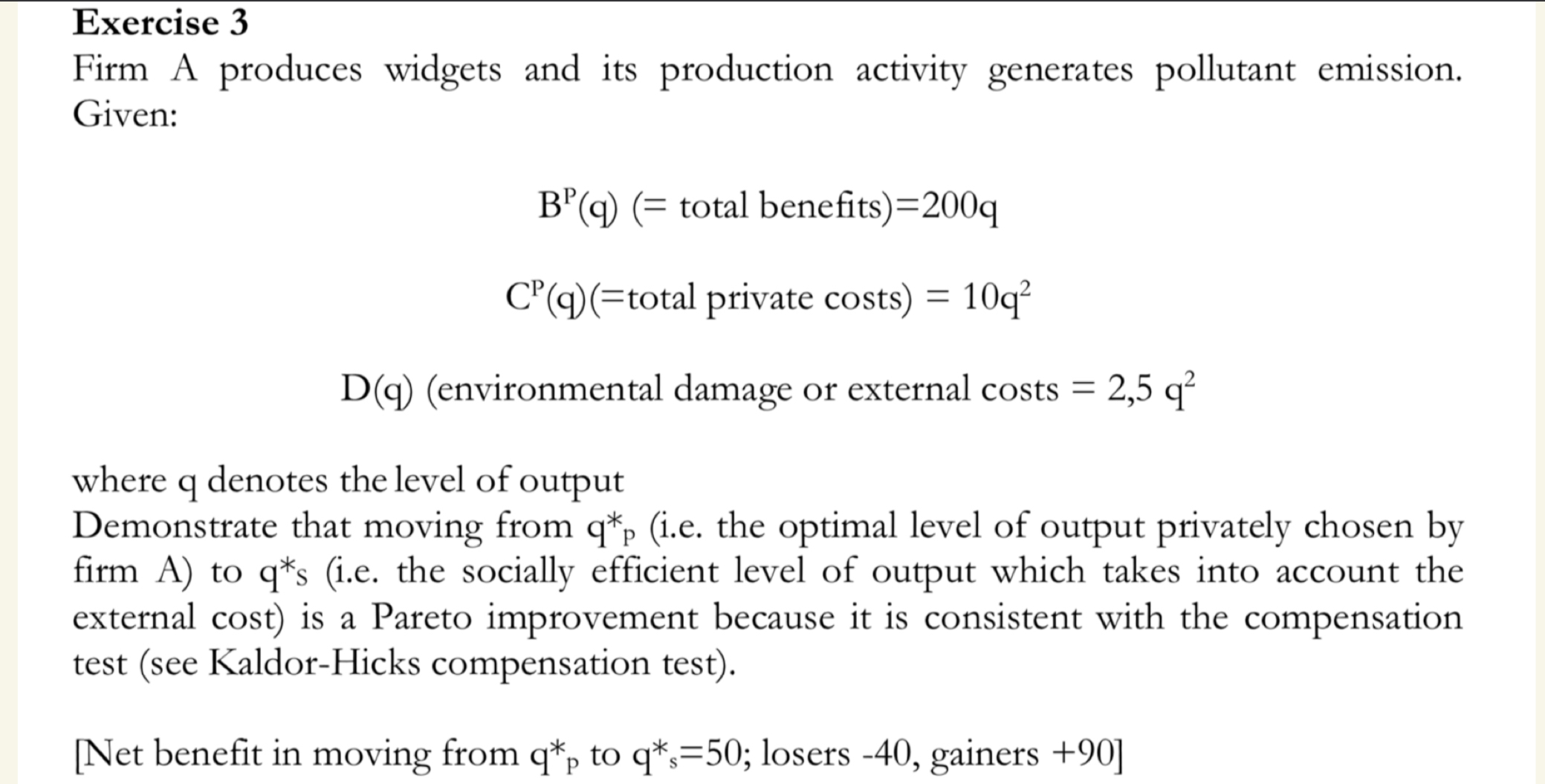 Solved Exercise 3Firm A produces widgets and its production | Chegg.com
