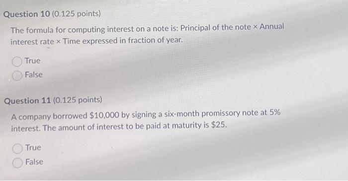 Solved The formula for computing interest on a note is: | Chegg.com