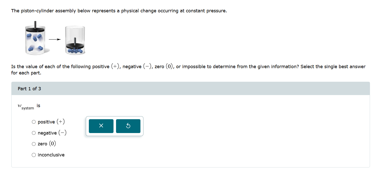 Solved The piston-cylinder assembly below represents a | Chegg.com