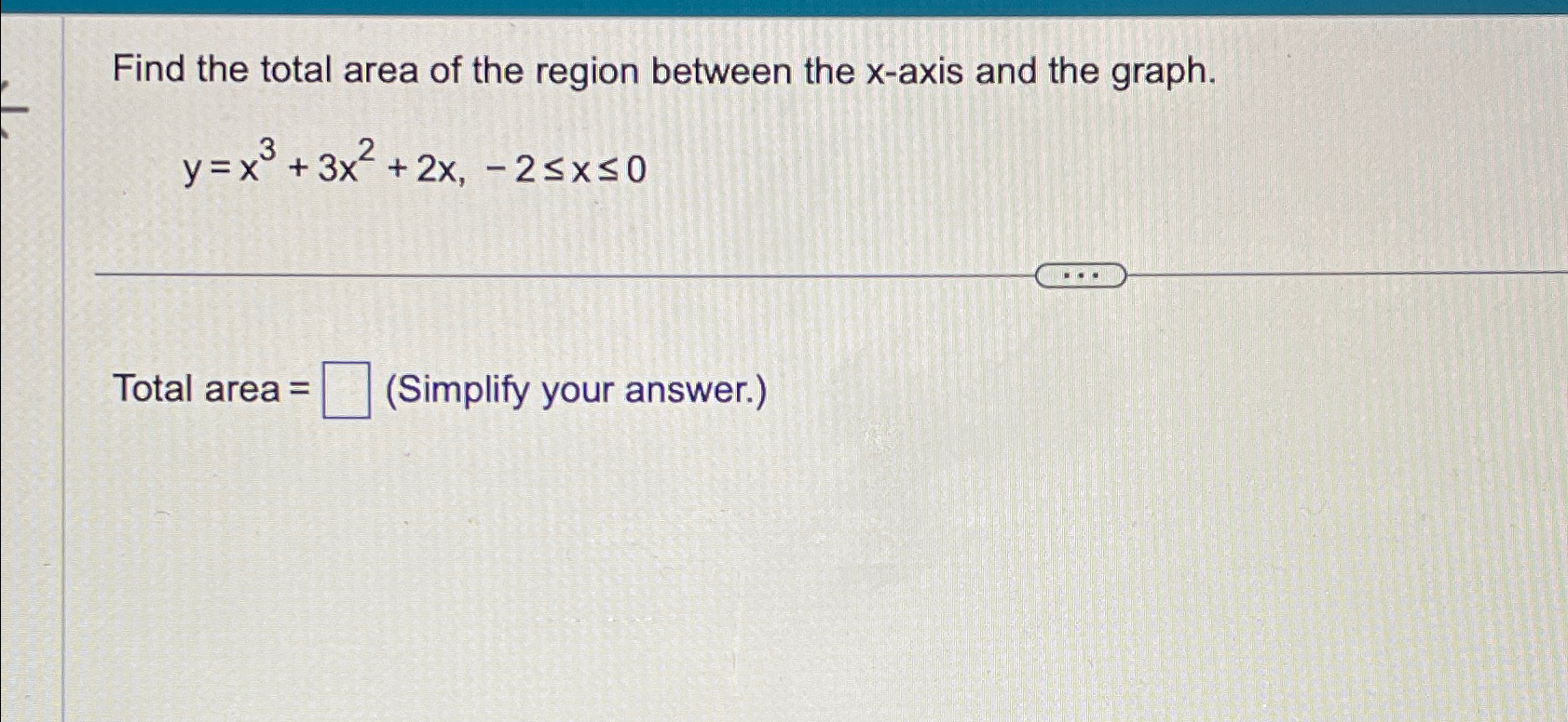 Solved Find the total area of the region between the x-axis | Chegg.com