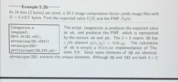 Solved Example 5.26 At 24 bits (3 bytes) per pixel, a 10:1 | Chegg.com