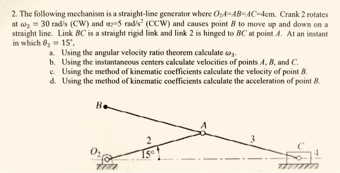 2. The following mechanism is a straight-line | Chegg.com