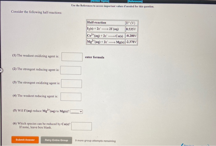 Solved [Review Toples) [References) Use the References to | Chegg.com